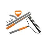 Nupla Heavy-Duty 16-Tine Bow Style Rake with 60 in. Classic Fiberglass ...