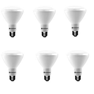 EcoSmart 65-Watt Equivalent BR30 Dimmable LED Light Bulb Bright White ...