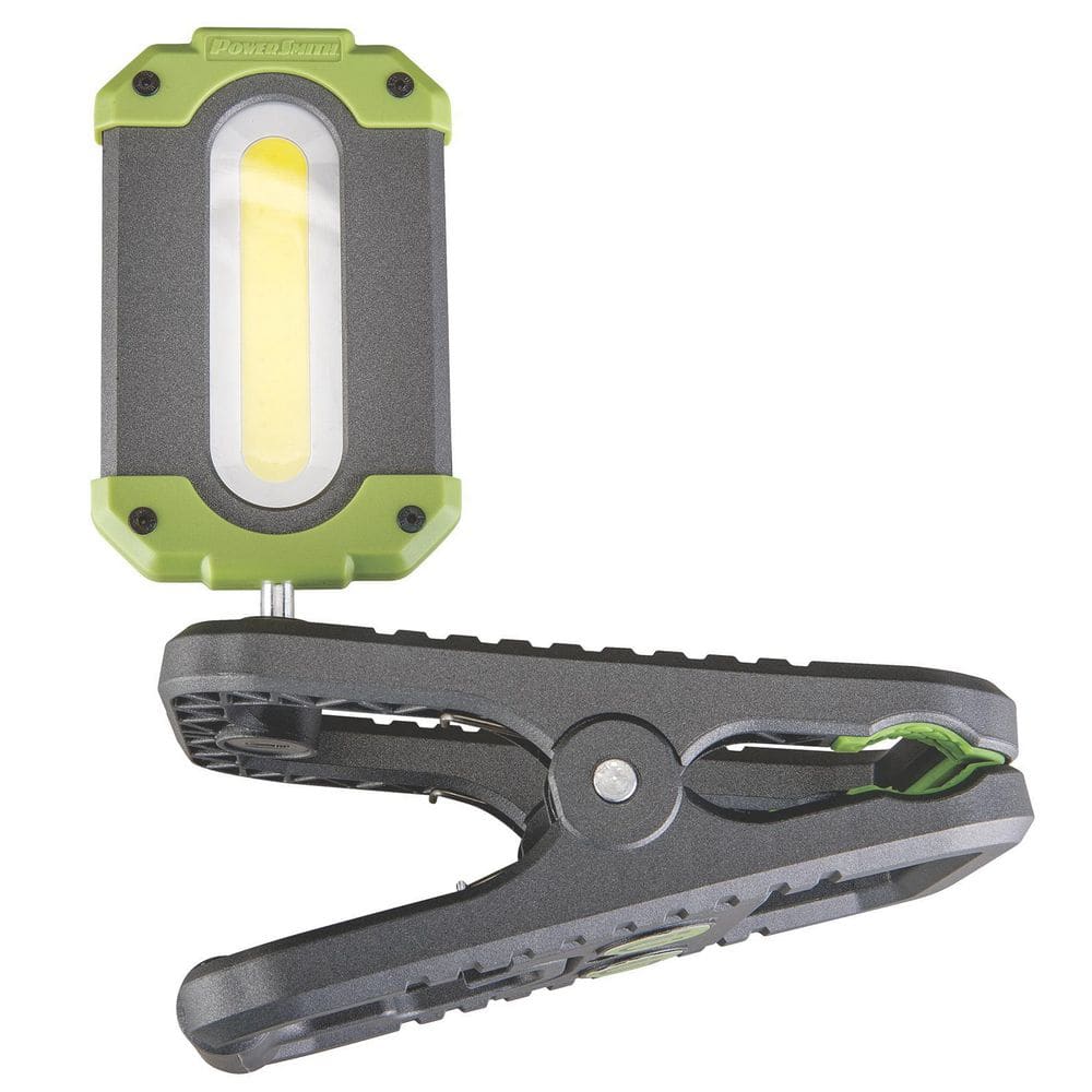 PowerSmith 1000 Lumens Rechargeable LED Clamp Light with Hanging Hook ...