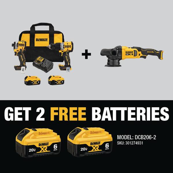 DEWALT 20V MAX XR Hammer Drill and ATOMIC Impact Driver Cordless Combo ...