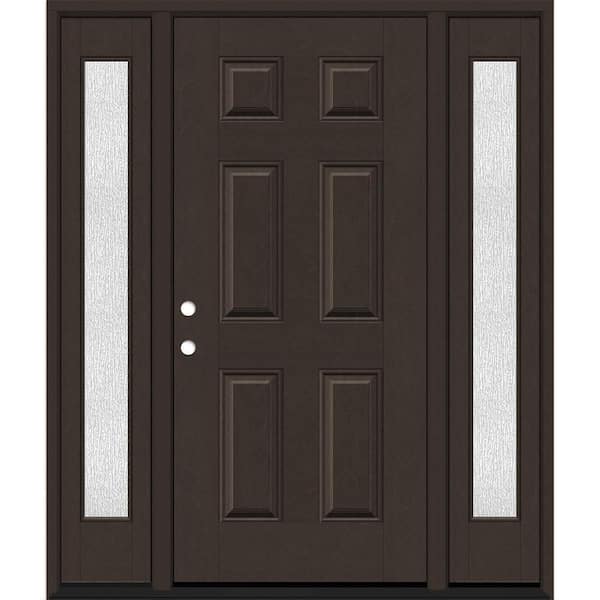 Steves & Sons Regency 68 in. x 80 in. 6 Panel RHIS Hickory Stain ...