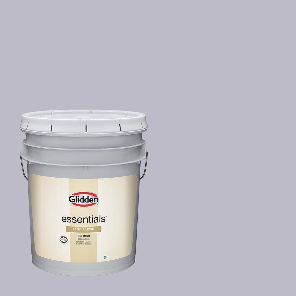 Glidden Essentials 5 gal. PPG1173-4 Silverberry Satin Exterior Paint ...