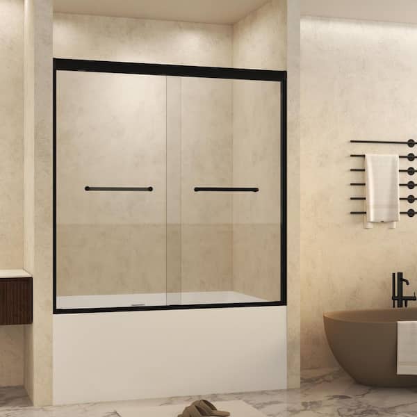 DEERVALLEY 56-60 in. W x 60 in. H Double Sliding Framed Shower Tub Door ...