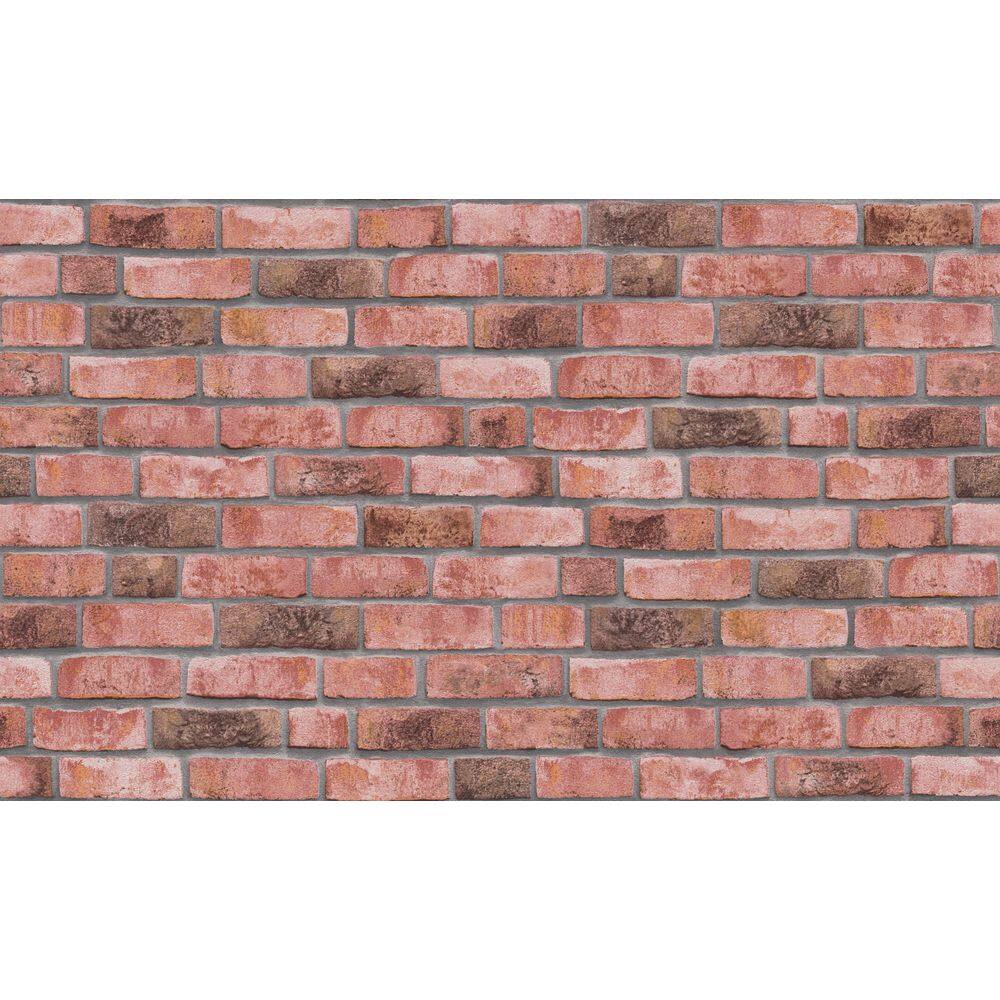 Bricks and More Collection Red Brick Weathered Effect Matte Finish ...