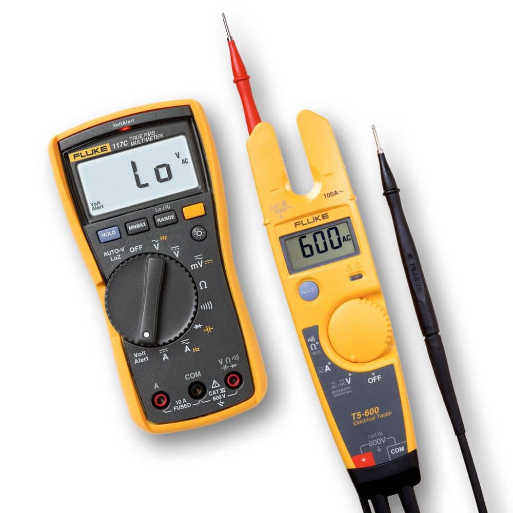 FLUKE 117 Multimeter and T5-600 Electrical Tester 117T5-600 - The Home ...