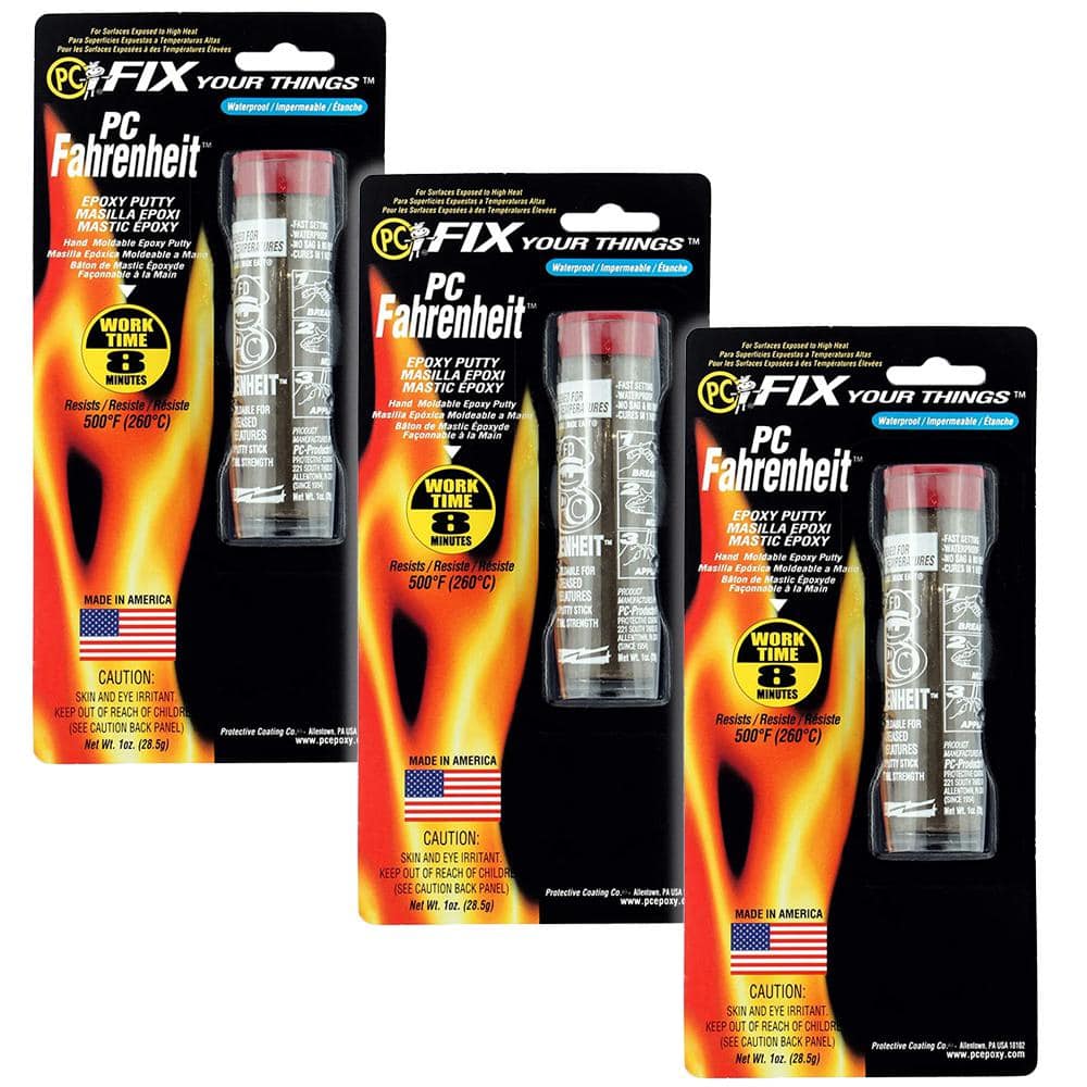 PC Products 1 oz. PC-Fahrenheit Epoxy Putty, 3-Pack 25437 - The Home Depot