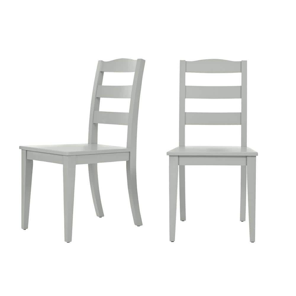 StyleWell Moss Green Wood Dining Chair with Ladder Back (Set of 2) (17. ...