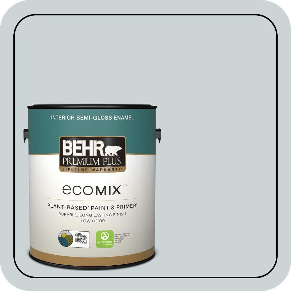 Reviews for BEHR PREMIUM PLUS 1 gal. #N470-1 Ash Blue Semi-Gloss Enamel ...