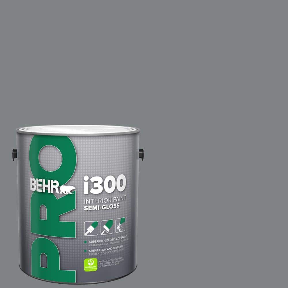 BEHR PRO 1 gal. #PPU26-03 Legendary Gray Semi-Gloss Interior Paint ...