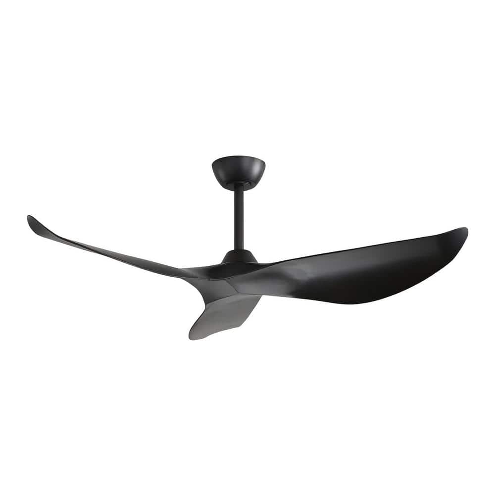 LINJO 52 in. Indoor Black Noiseless 6 Speeds Ceiling Fan with Remote ...