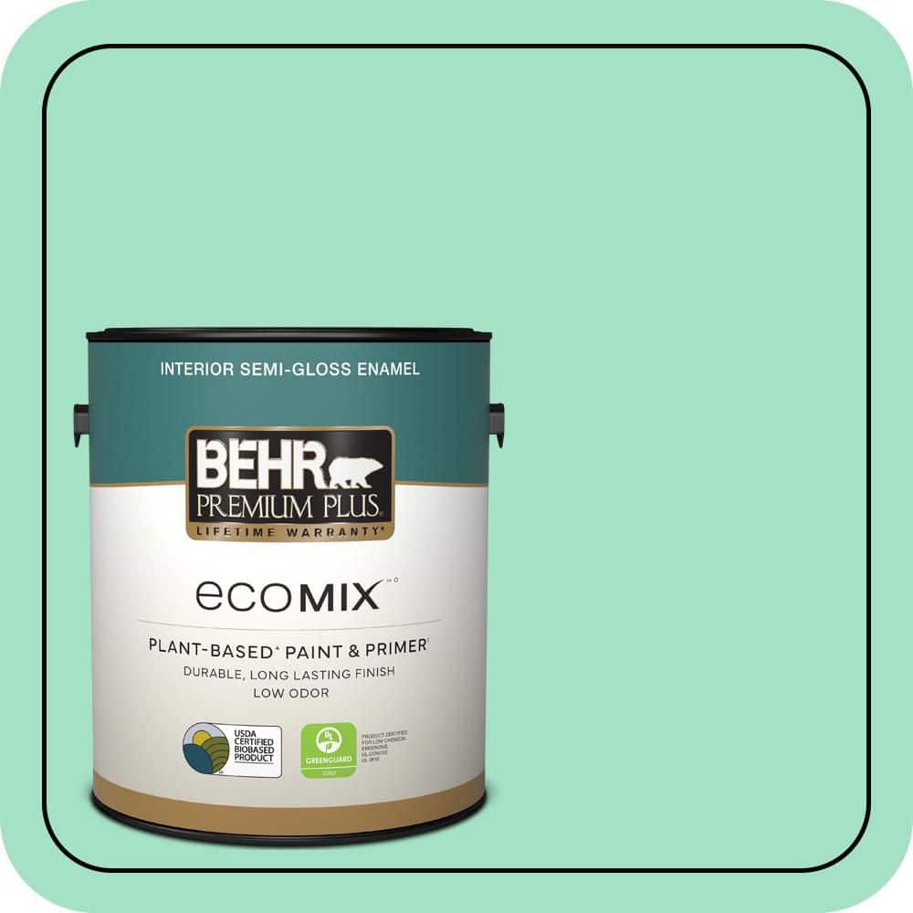 Reviews for BEHR PREMIUM PLUS 1 gal. #470A-3 Reef Green Semi-Gloss ...