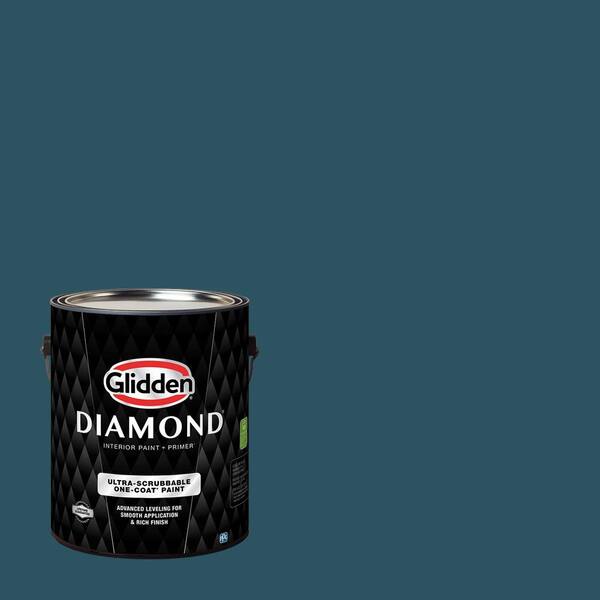 Glidden Diamond 1 gal. PPG1149-7 Blue Bayberry Ultra-Flat Interior ...