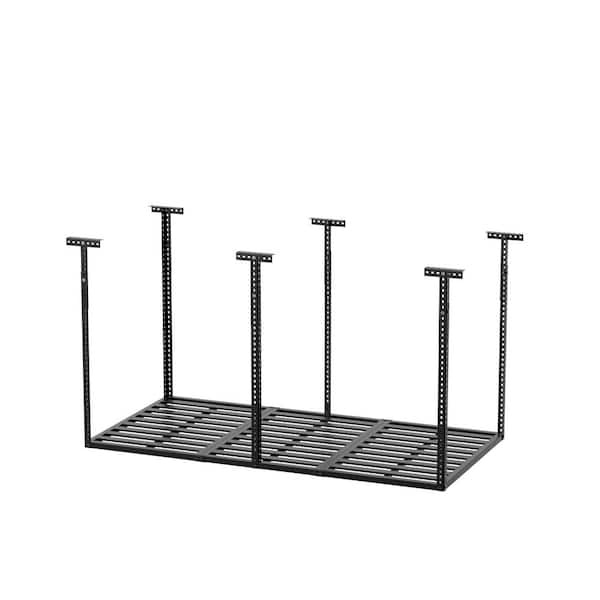 48 in. D x 72 in. W Black in Adjustable Height Overhead Ceiling Mount ...