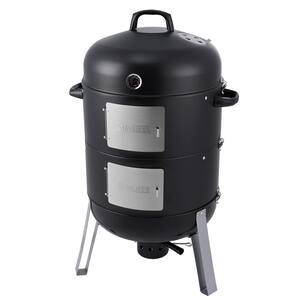 20 in. Black Barrel Charcoal Grill Barrel Original Charcoal BBQ Grill ...
