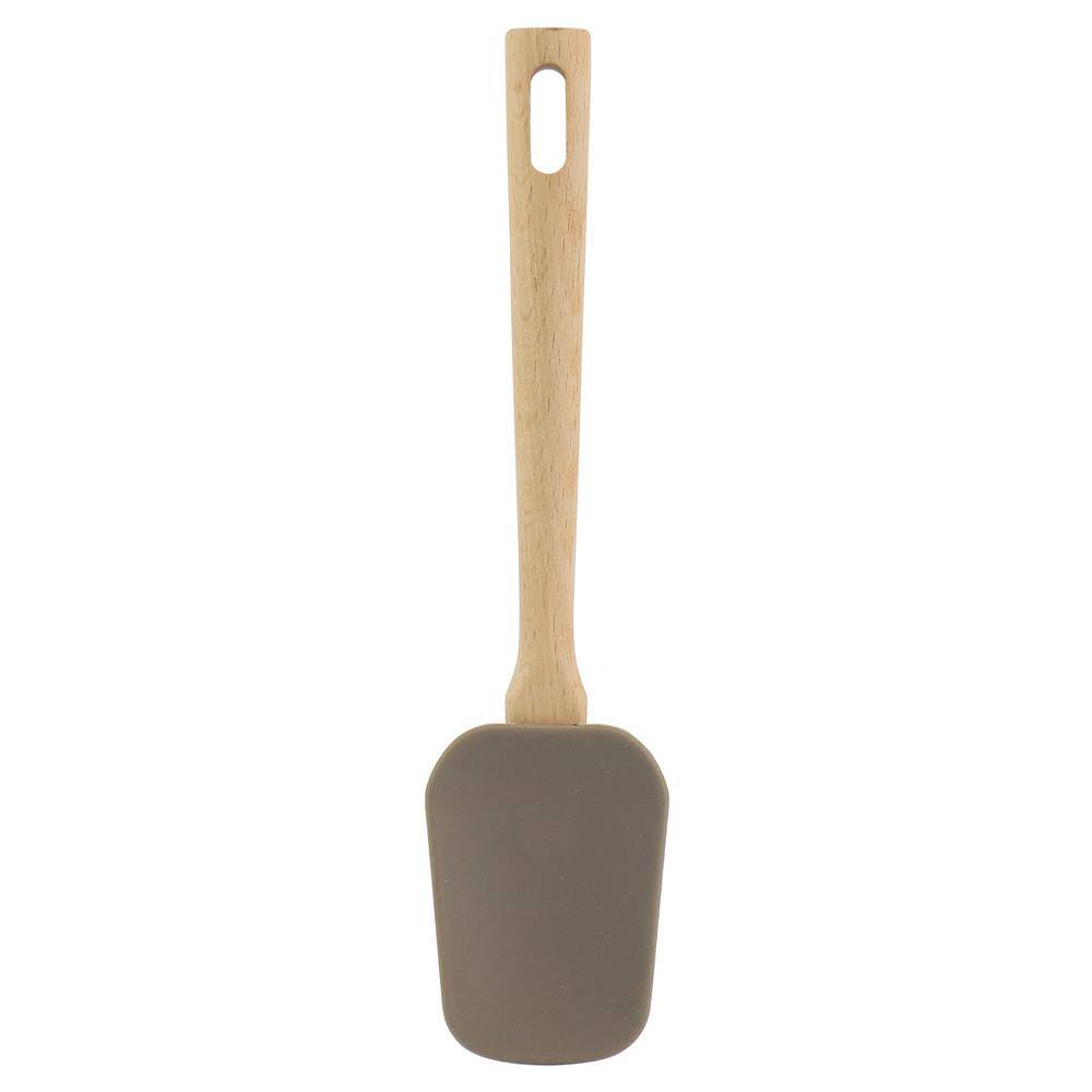 MARTHA STEWART Silicone Mini Spoonula in Gray 985116424M - The Home Depot