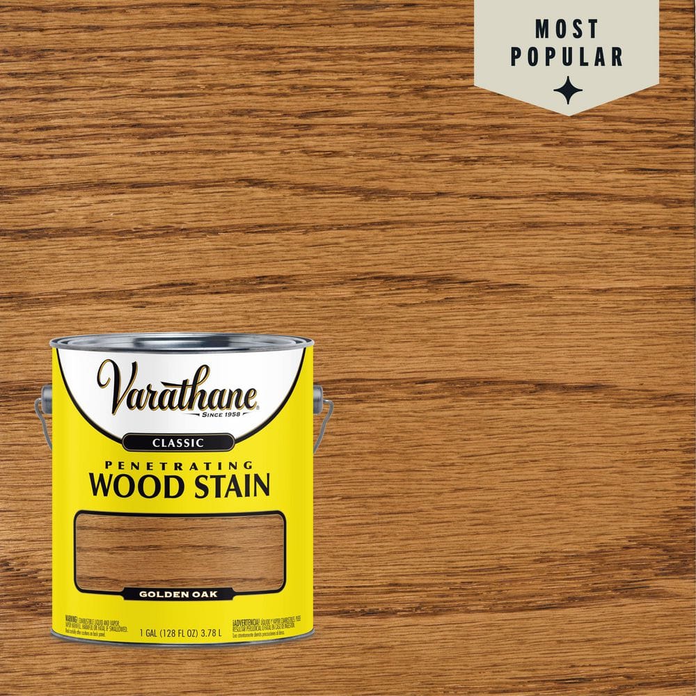 Varathane 1 gal. Golden Oak Classic Wood Interior Stain 340617 - The ...