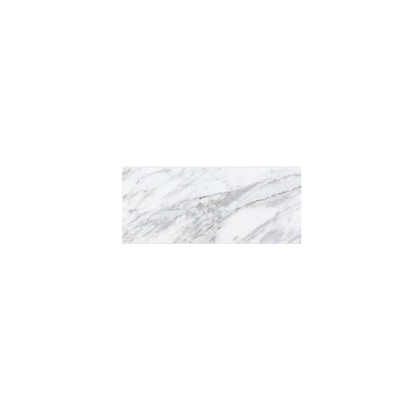 Jeffrey Court Take Home Tile Sample - Volakas White 4 in. x 6 in. Honed ...