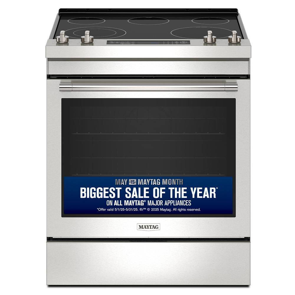 Maytag 30 in. 5 Elements Slide-In Electric Range in Stainless Steel ...