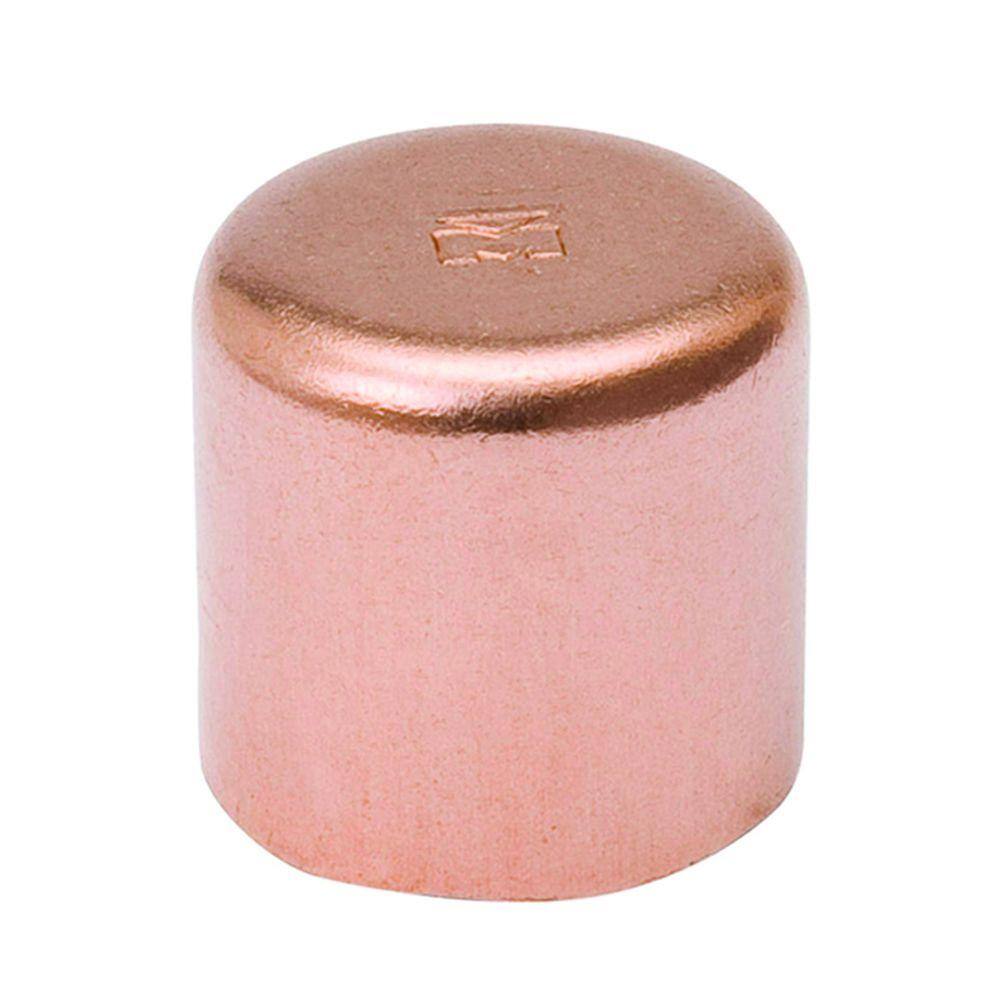 Everbilt 1/2 in. Copper Pressure Tube Cap Fitting W 07007EB - The Home ...