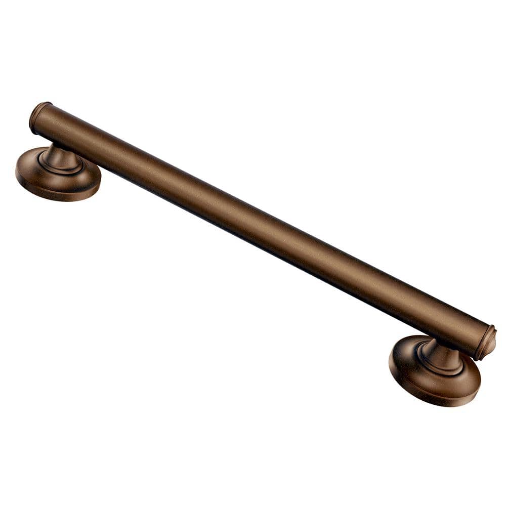 Designer Elegance 24 in. x 1-1/4 in. Concealed Screw Grab Bar with Grip ...