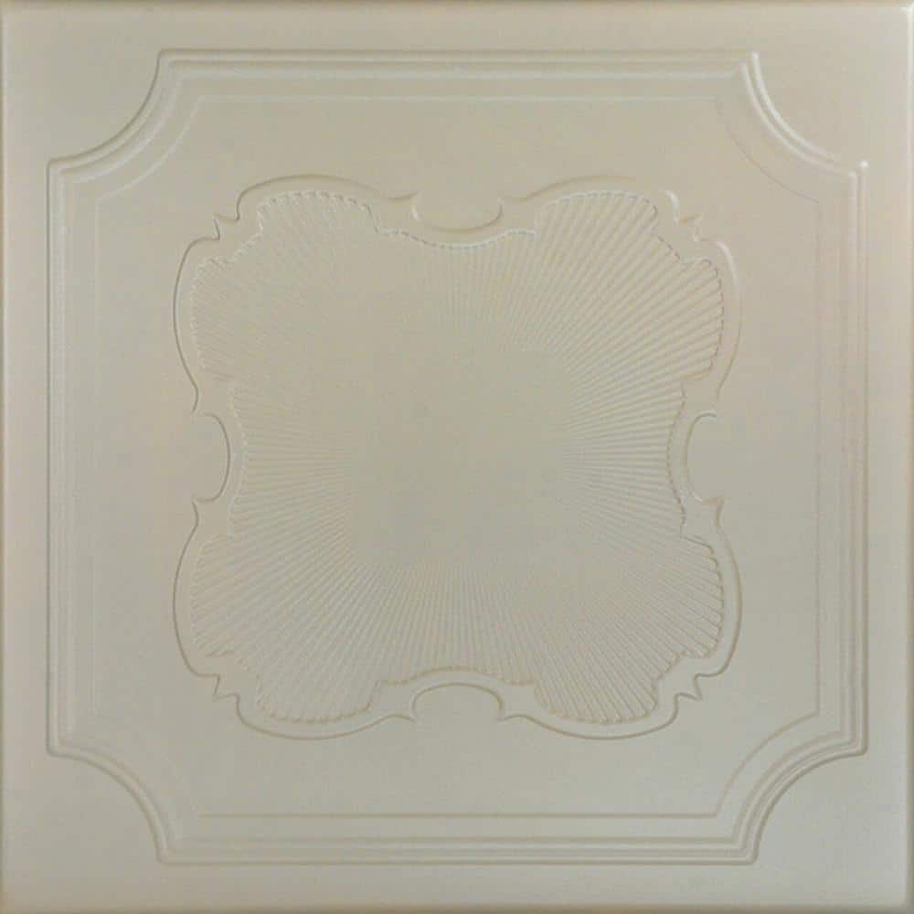 A La Maison Ceilings Coronado Lenox Tan 1.6 ft. x 1.6 ft. Decorative ...