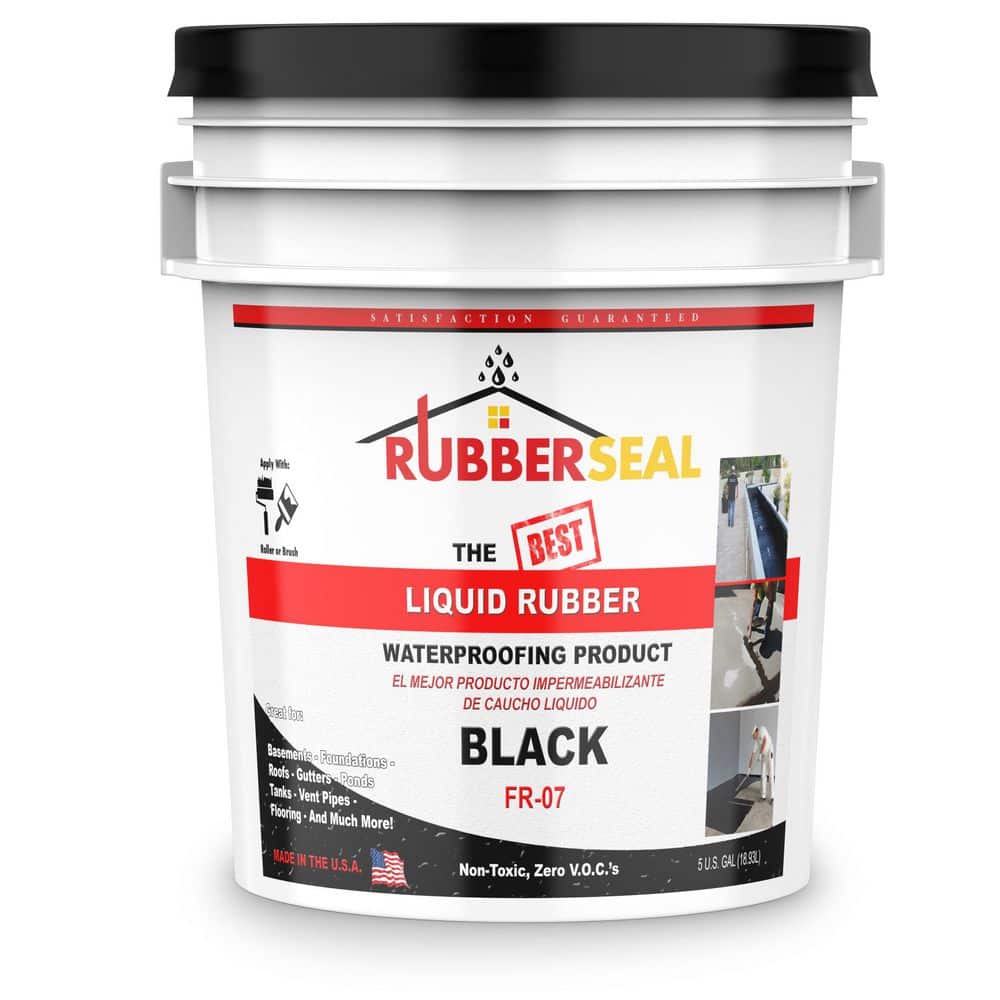 Rubberseal 4.5 Gal. Black Liquid Rubber Waterproof Coating ...