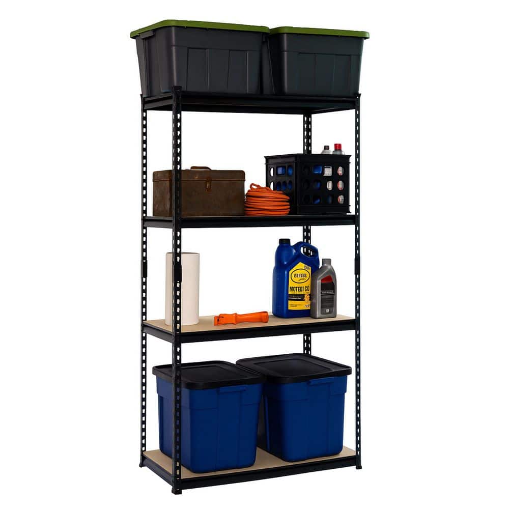 AR SHELVING Pro Series 4-Tier Steel Garage Storage Shelving Unit in ...