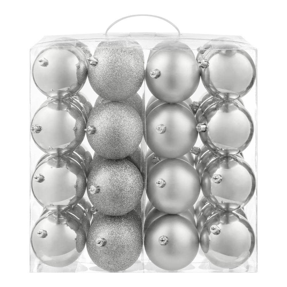 Reviews for Home Accents Holiday 48-Piece Silver Shatter-Resistant Ornaments | Pg 1 - The Home Depot