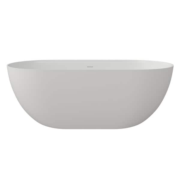 Streamline 59 in. x 28 in. NS5820CH Stone Resin Freestanding Soaking ...