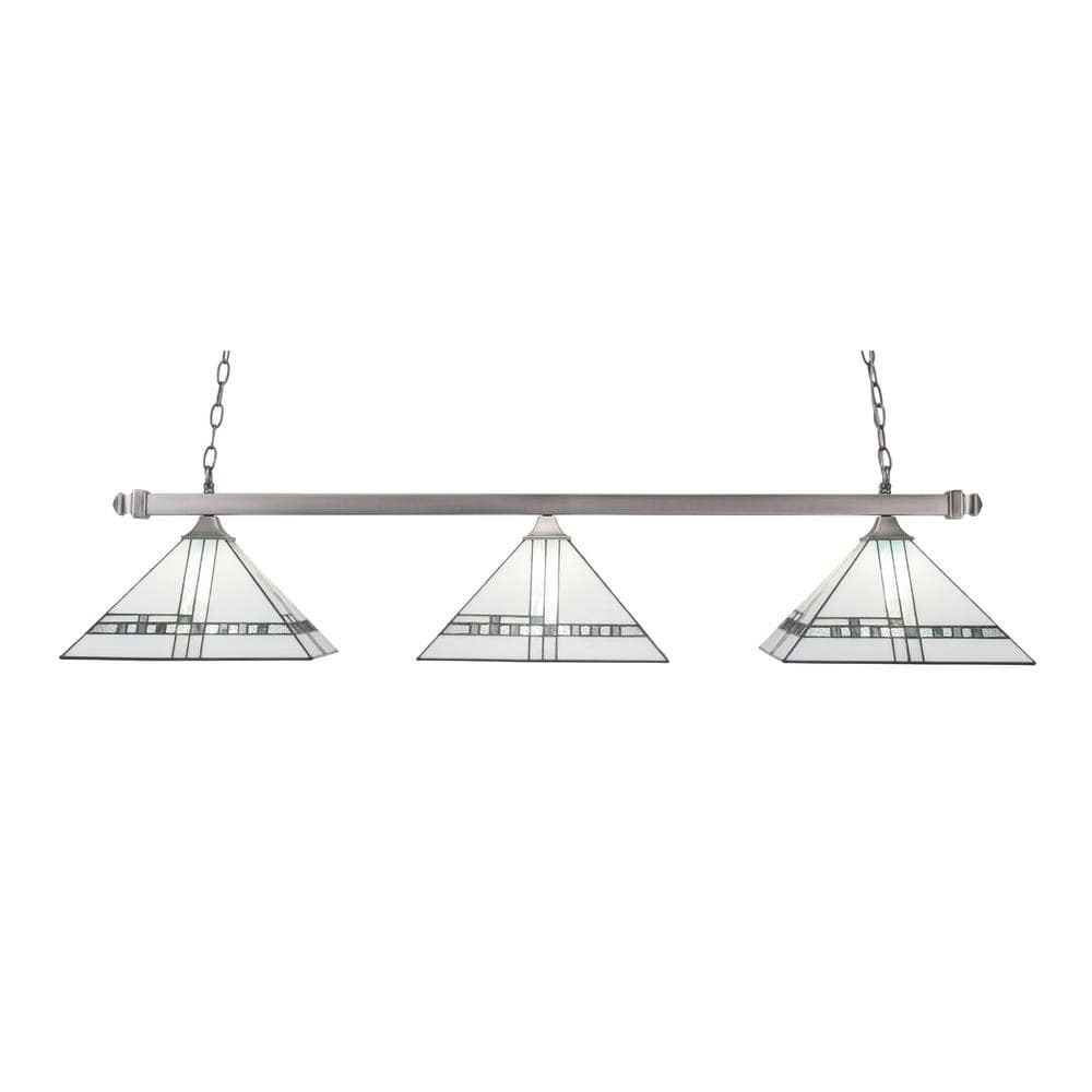 Tranquility 3-Light Brushed Nickel Billiard Light 4R03BN955 - The Home ...