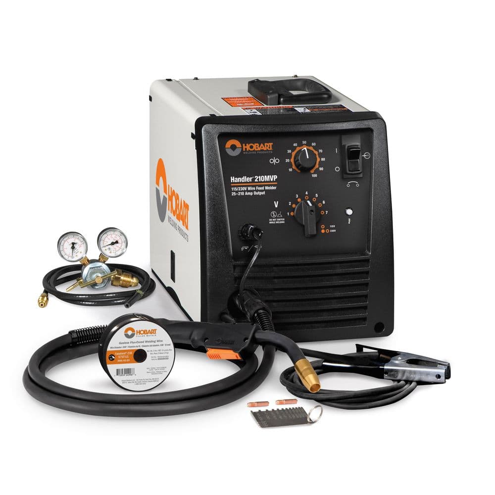 HOBART Handler 210 Amp MVP MIG/Flux core welder, MVP Plug for 120/240V input power, Spool Gun ...