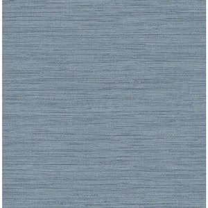 A-Street Prints Simon Woven Texture Blue Textured Paper Wallpaper ...