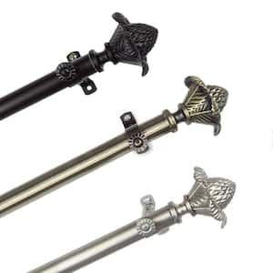 66 in. to 120 in. Adjustable 13/16 in. Carolyn Single Curtain Rod in ...