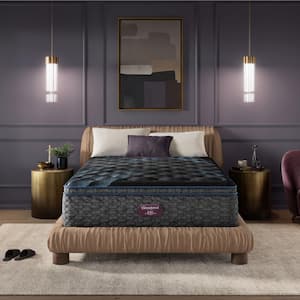 Beautyrest World Class Level 4-King Plush 15.25 in. Low Profile ...