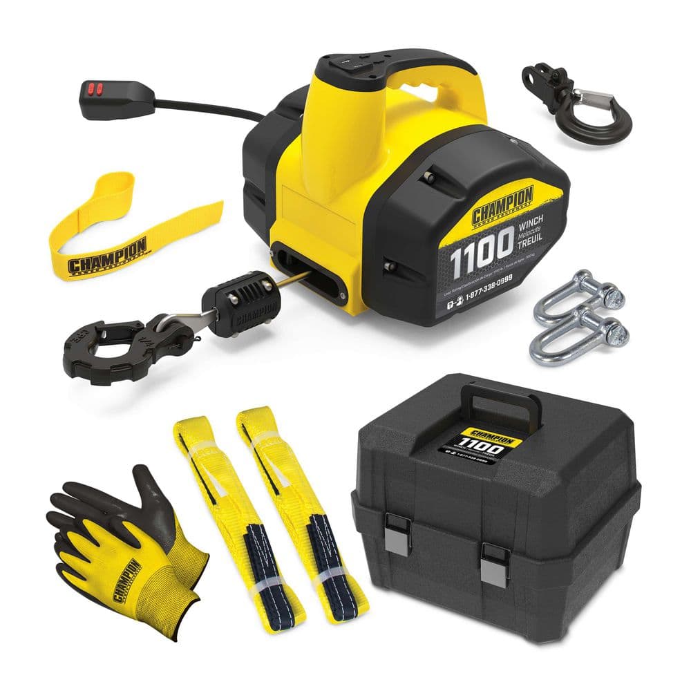 Champion Power Equipment 1100 lb. ATV/UTV Portable 120-Volt Electric ...