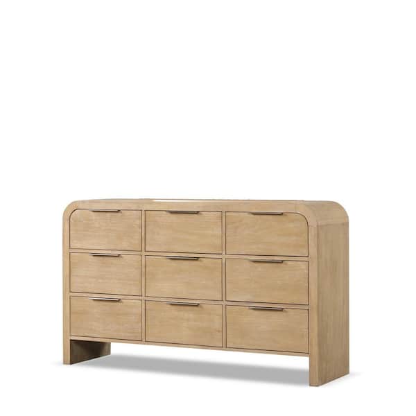Manhattan Comfort Dumbo 3PC 5 Drawer Dresser 10 Drawer Dresser and Nightstand Set Black