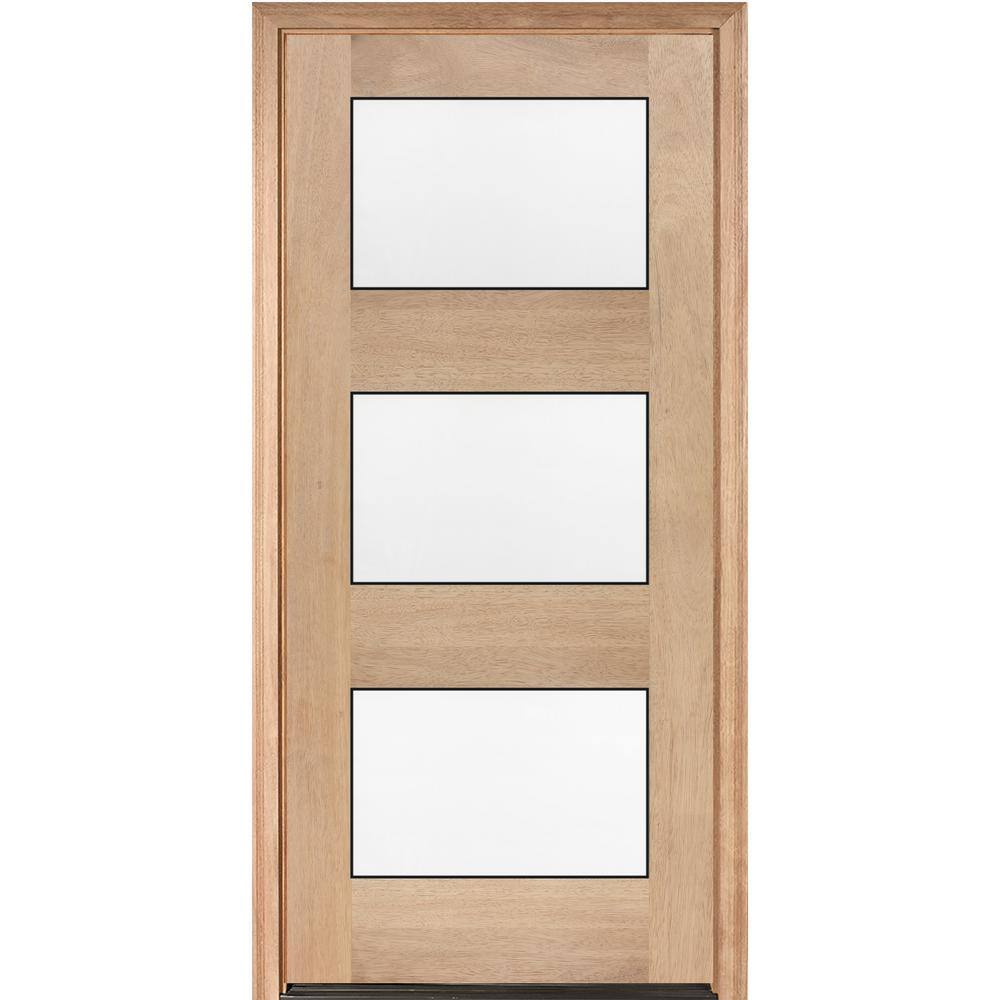 Main Door Contemporary Mahogany Type 36 in. x 80 in. Right-Hand/Inswing ...