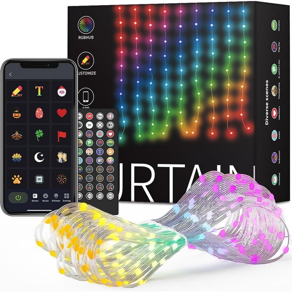 AVATAR CONTROLS 540-Light 6.6 ft. Outdoor Plug-In Integrated LED Smart ...