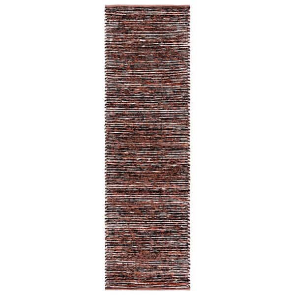 SAFAVIEH Cape Cod 2 ft. x 8 ft. Orange/Black Distressed Gradient Runner ...