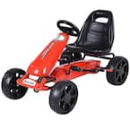 Costway Red Xmas Gift Go Kart Kids Ride On Car Pedal Powered Car 4 ...