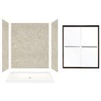 Transolid Expressions 32 in. x 60 in. x 72 in. Shower Kit with Center ...