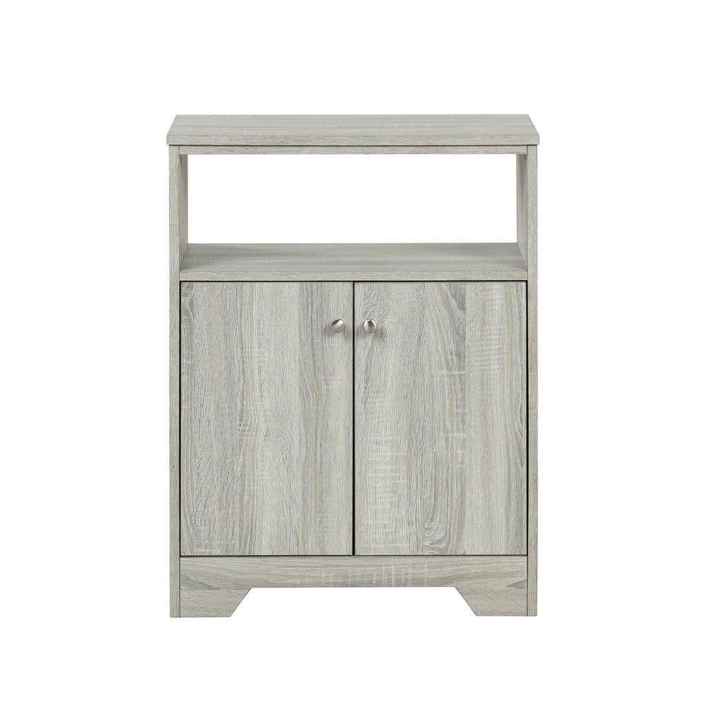 JimsMaison 24 in. W x 12 in. D x 32 in. H Oak Beige Wood Linen Cabinet ...