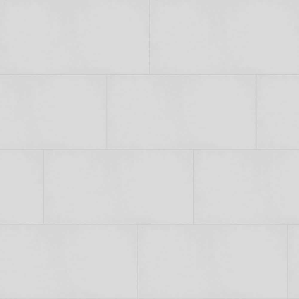 MSI Cliff White 12 in. x 24 in. Matte Porcelain Floor and Wall Tile (16 ...