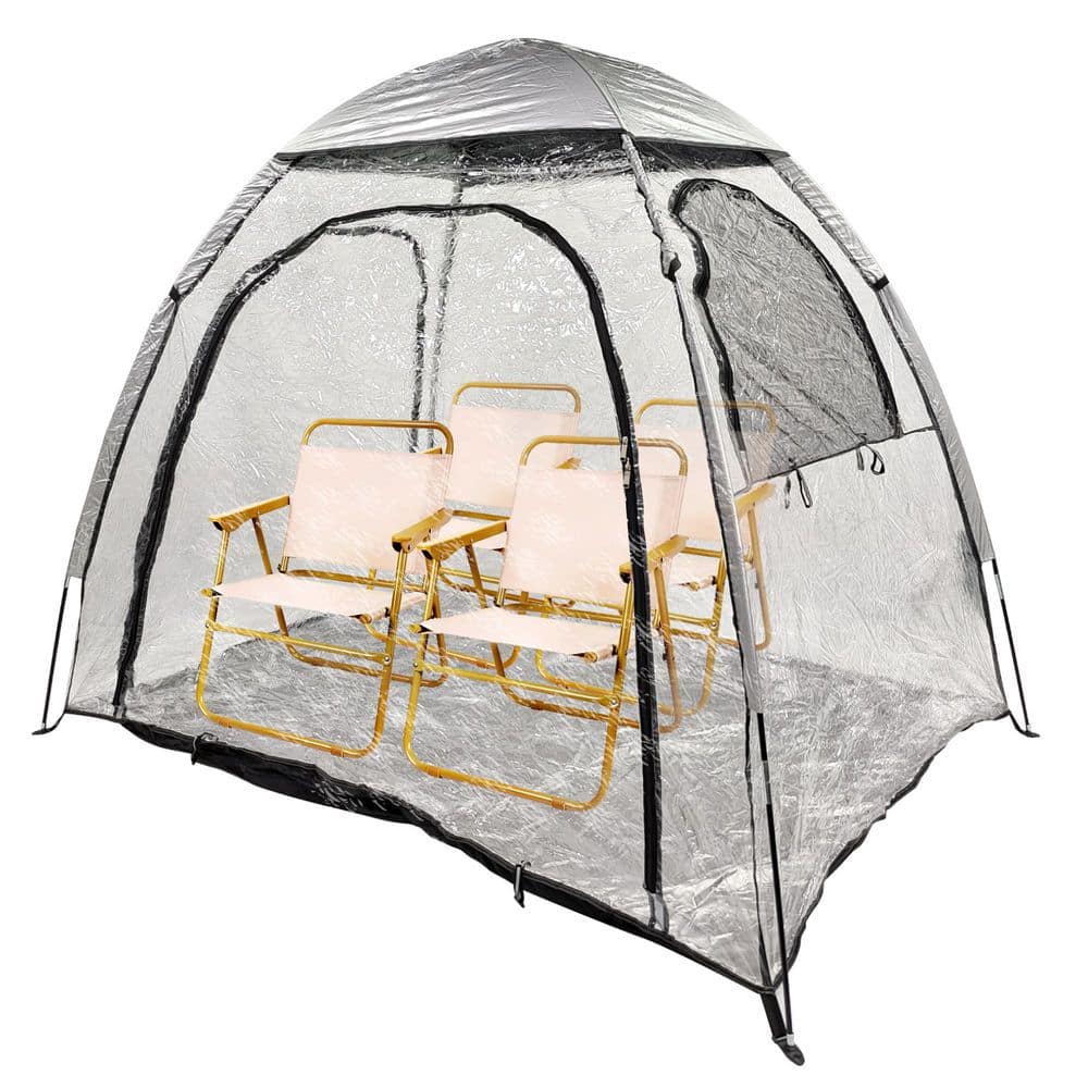 Poloma 5.71 ft. x 4.13 ft. 3-4 Person All-Around Sport Transparent Tent ...