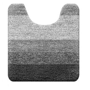 Afoxsos 24 in. x 20 in. Black Stripe Microfiber Rectangular Contour ...