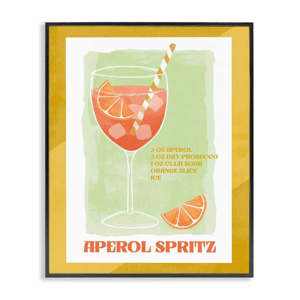 Stupell Industries Retro Aperol Spritz Recipe by Deane Beesley Black ...