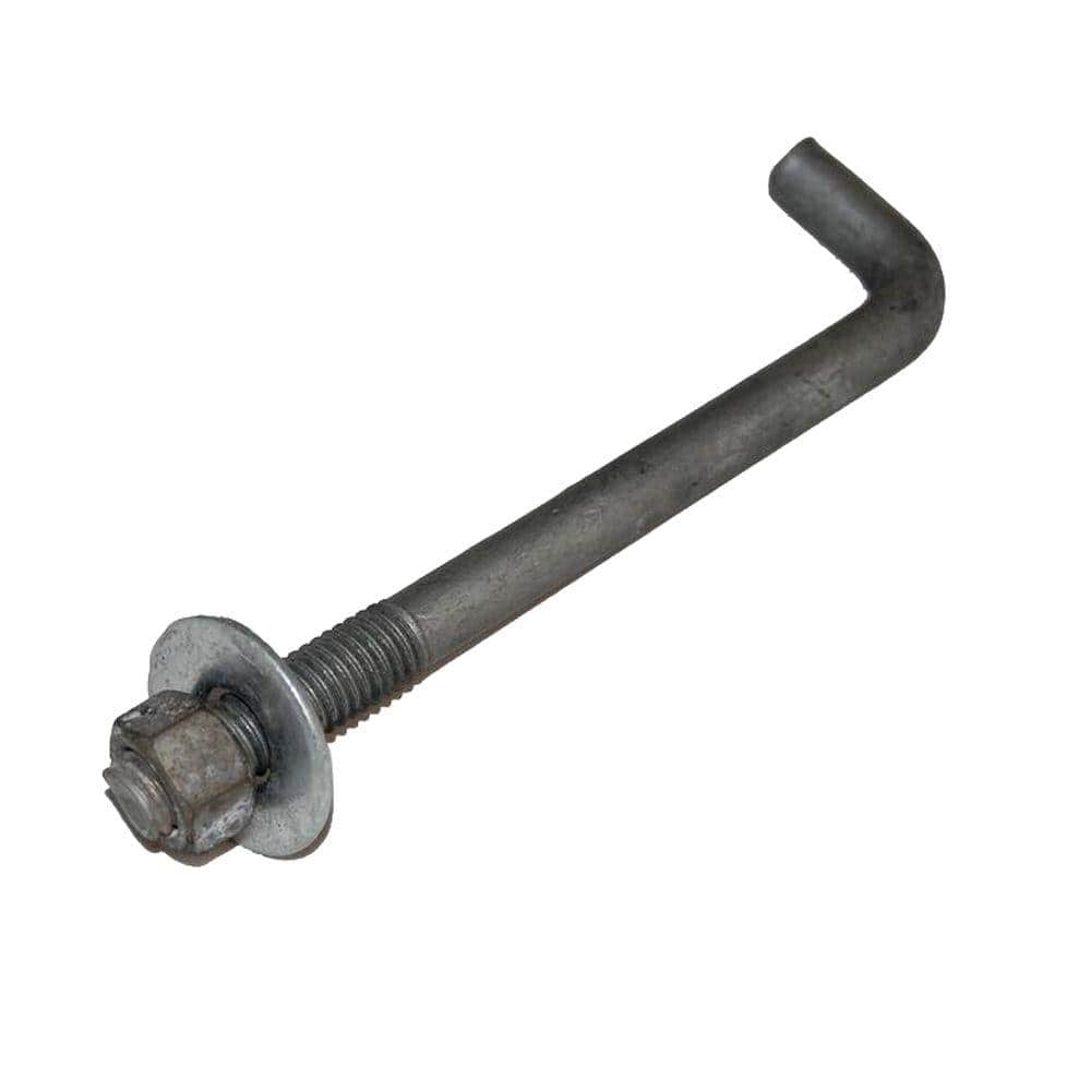 10 in. Galvanized Metal Anchor Bolt with Nut and Washer ABW/GAB5810 ...