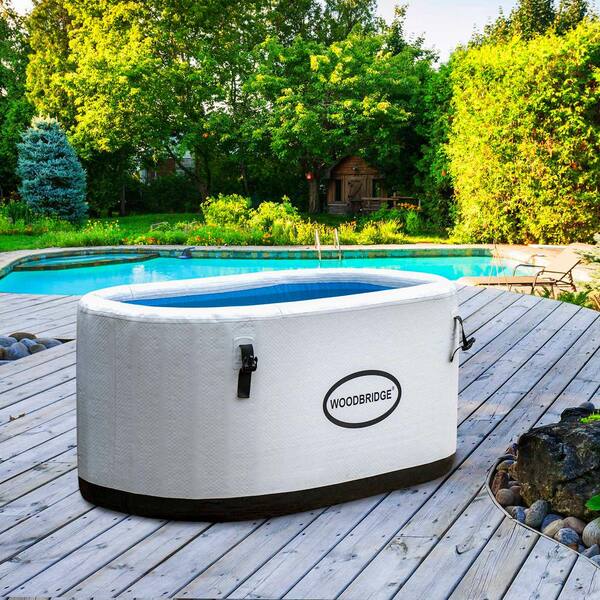 WOODBRIDGE 1-Person Inflatable Cold plunge Ice Bath Tub/Hot Tub with ...