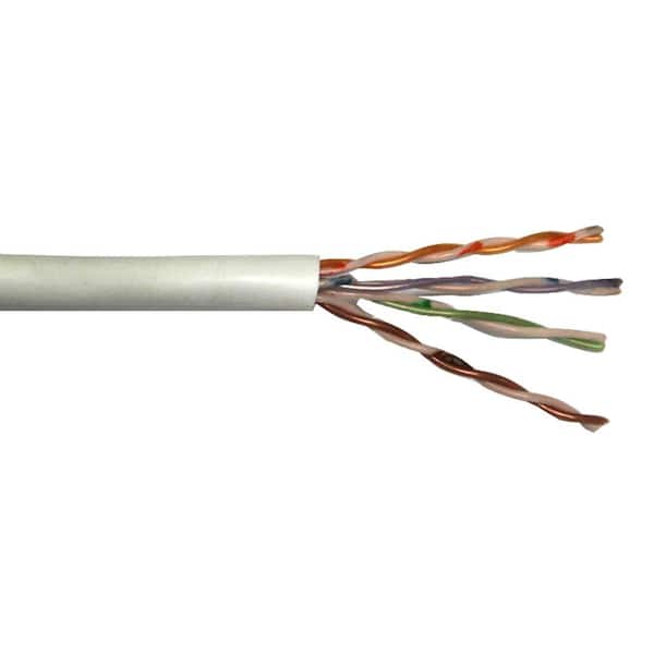 1,000 ft. 24/4 CAT5e Plenum Internet Wire - White 271-0124K5 - The Home ...