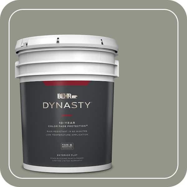 BEHR DYNASTY 5 gal. #ECC-36-1 Shady Willow Flat Exterior Stain-Blocking ...